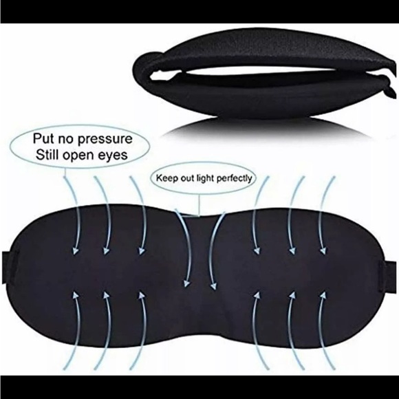 Accessories | New 3d Contoured Cup Sleeping Mask Black | Poshmark